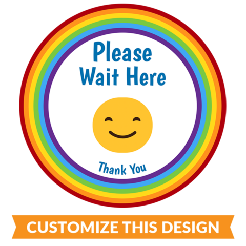 Customize These Rainbow School Floor Stickers For Social Distancing