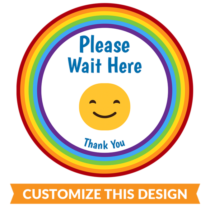 Customize These Rainbow School Floor Stickers For Social Distancing