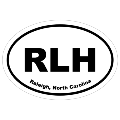 Raleigh, North Carolina Oval Stickers