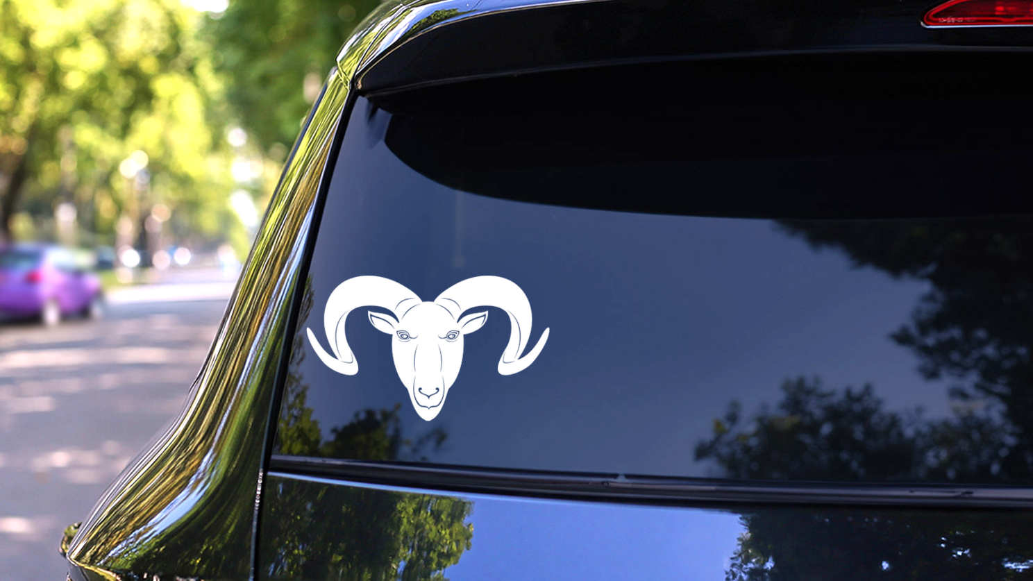 Vibrant, High-Quality Ram Head Stickers