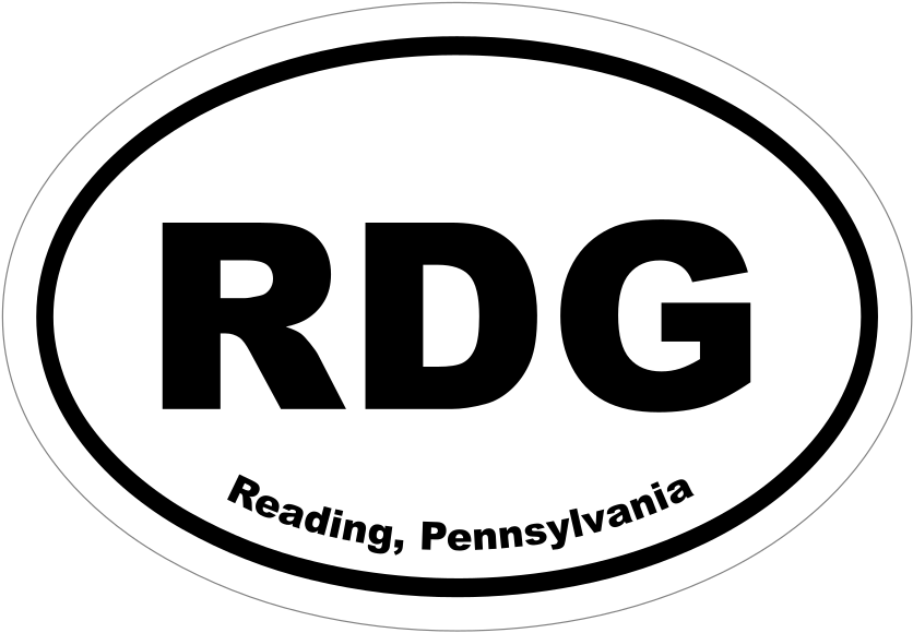 Reading, Pennsylvania Oval Stickers
