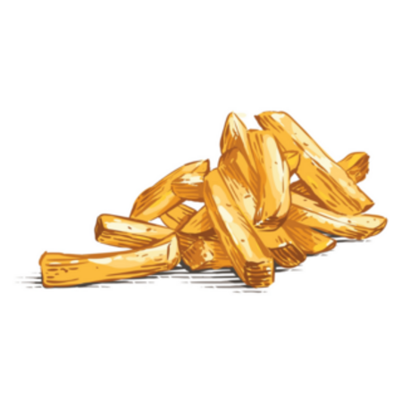 Realistic Color French Fries Sticker