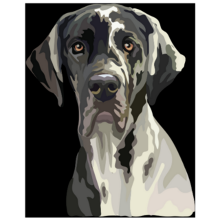 Realistic Great Dane Sticker