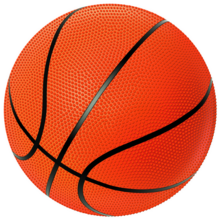 Realistic Vector Basketball Sticker