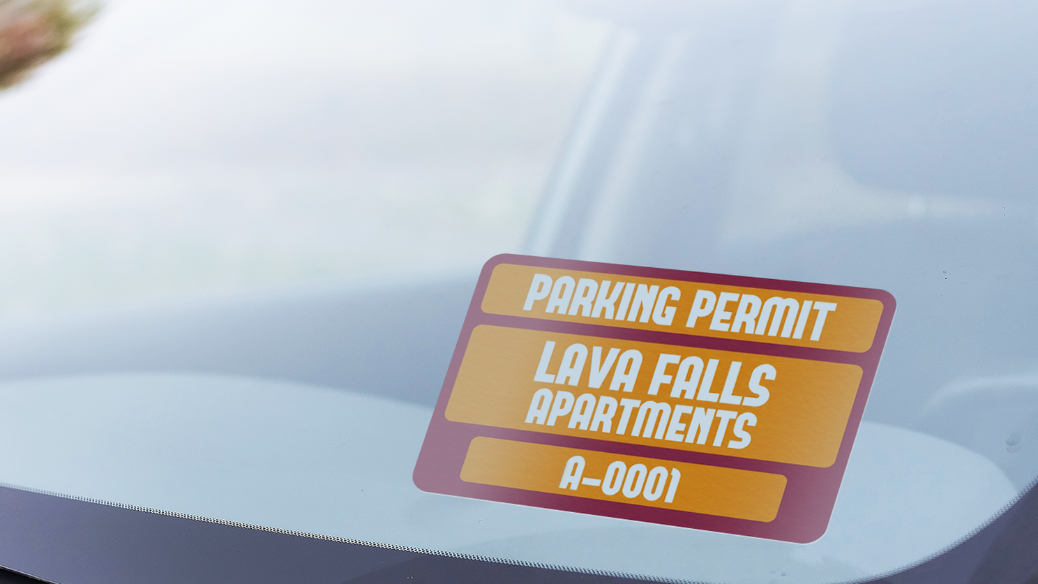 Rectangle Apartment Parking Permits – Secure & Customizable