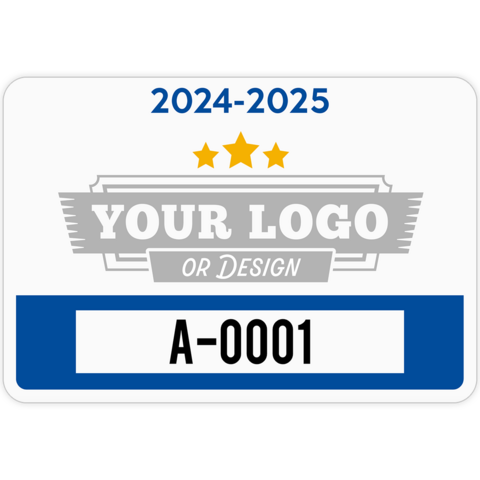 High Quality Rectangle Parking Permits with Your Logo
