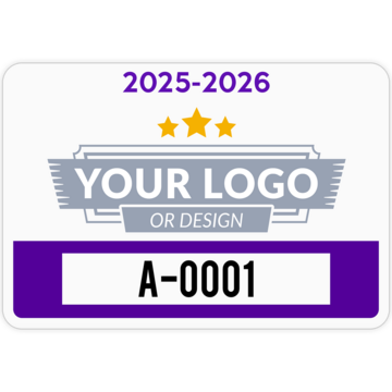 Durable Rectangle Parking Permits with Your Logo - Fully Customizable