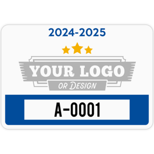 Custom Rectangle Parking Permit Stickers | Car Stickers
