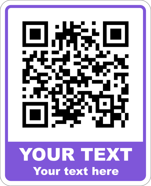 Rounded Rectangle QR Code Decal Template | Car Stickers