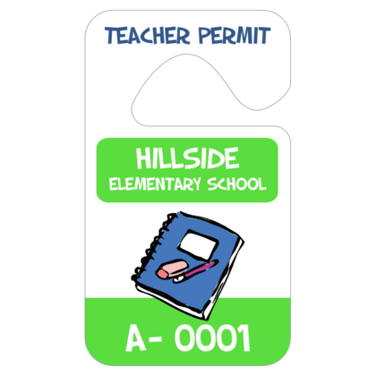 Custom Standard Hang Tag Parking Permits - Add Your Logo