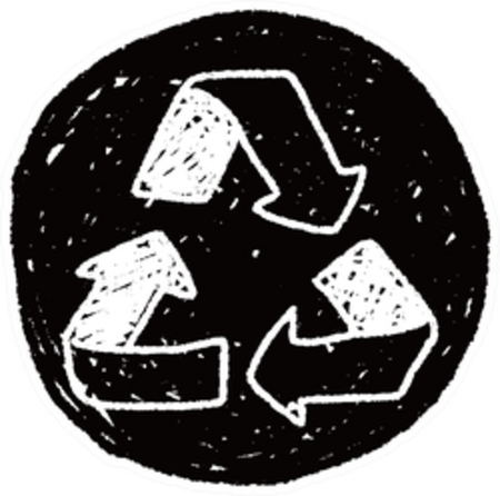 Recycle Chalk Doodle Sticker