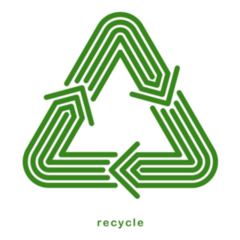 Recycle Triangle Icon Geometric Sticker