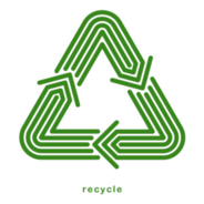 Recycle Triangle Icon Geometric Sticker
