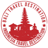 Red Bali Travel Rubber Stamp Sticker