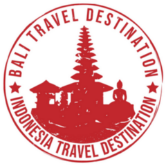 Red Bali Travel Rubber Stamp Sticker