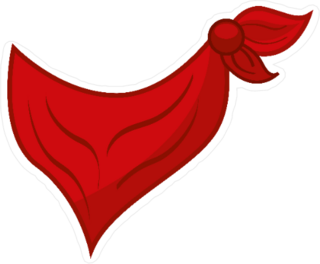 Red Cowboy Bandana Illustration Sticker