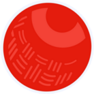 Red Dodgeball Ball Sticker