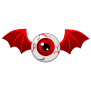 Red Flying Eyeball Sticker