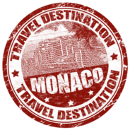 Red Stamp Monaco Sticker