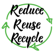 Reduce, Reuse, Recycle. Lettering Sticker