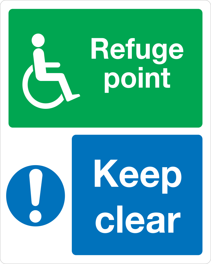 Refuge Point Keep Clear Sign Sticker
