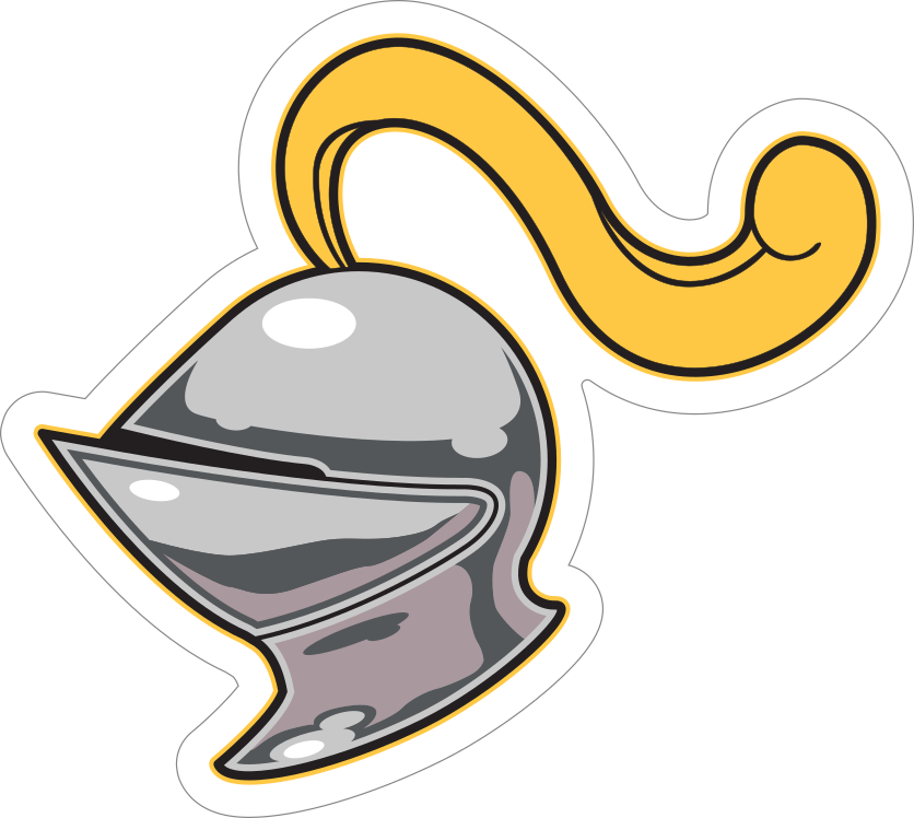 Regal Knight Mascot Sticker - 50+ Color Options!