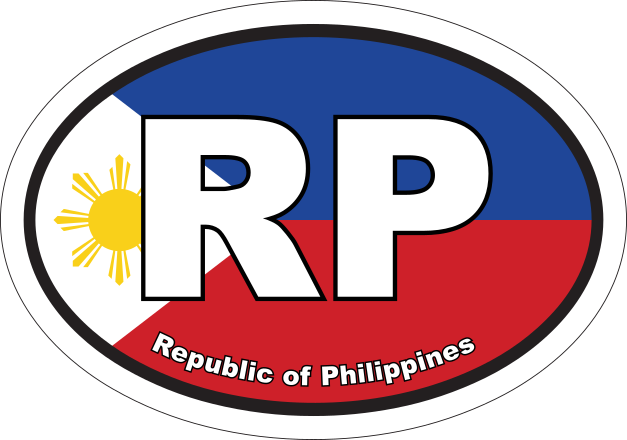 Republic Of Philippines Rp Flag Oval Sticker Shipped Fast & Free!