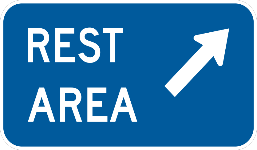 Rest Area Here Sticker - 50+ Color Options!