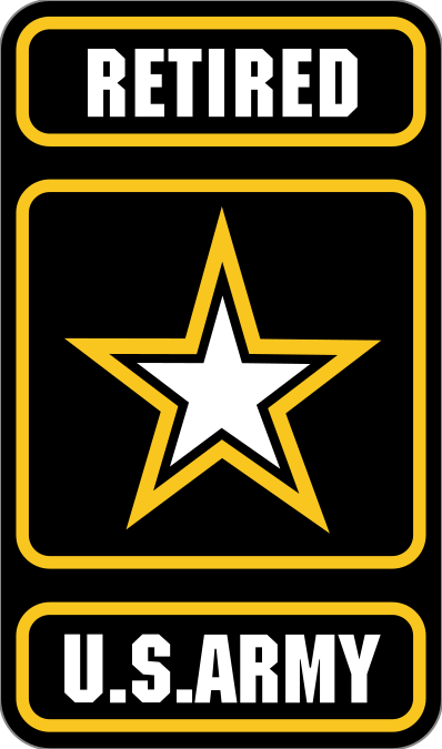 Retired U.S. Army Logo Sticker - 50+ Color Options!