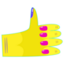 Retro Aesthetic Y2k Thumbs Up Sticker