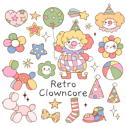 Retro Clown Sticker Sheet