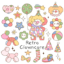 Retro Clown Sticker Sheet