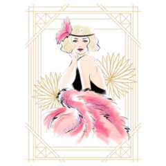 Retro Fashion: Glamour Girl Of 1920s Sticker