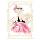 Retro Fashion: Glamour Girl Of 1920s Sticker