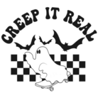 Retro Halloween Creep It Real Sticker