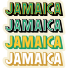 Retro Jamaica Lettering Sticker