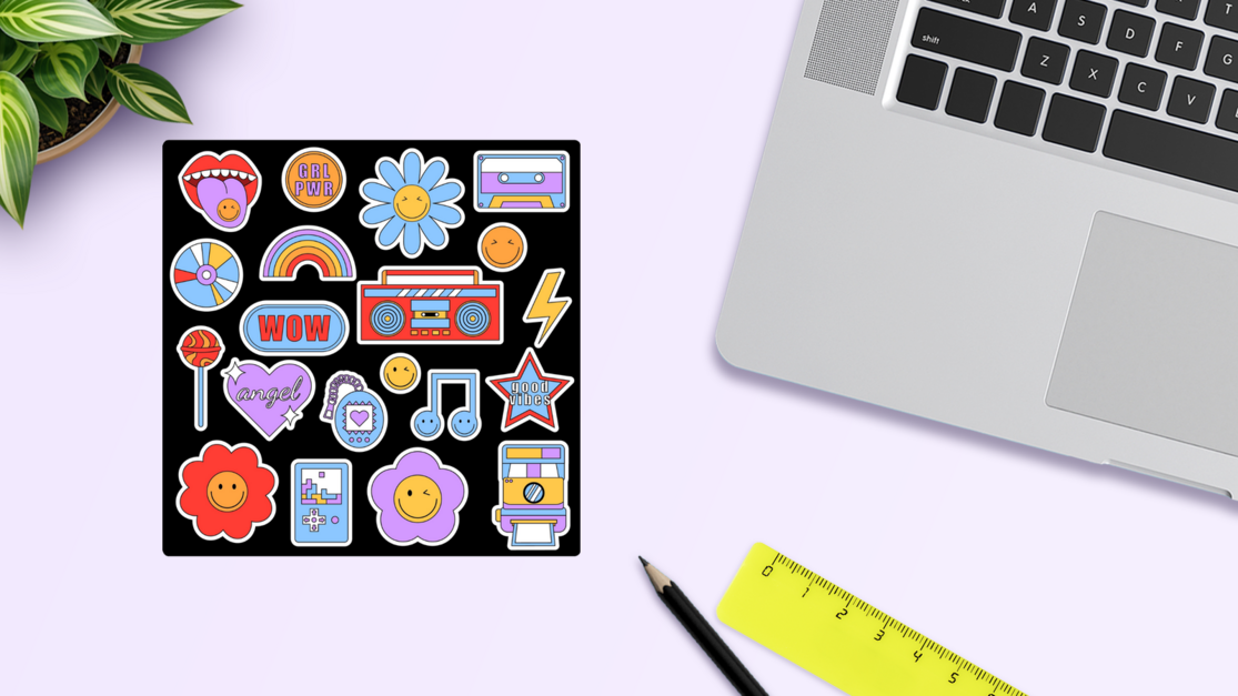 Retro Music Sticker Sheet
