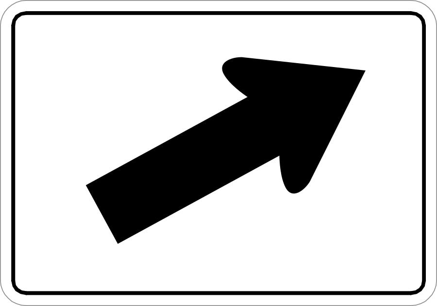 Right Diagonal Arrow Sticker