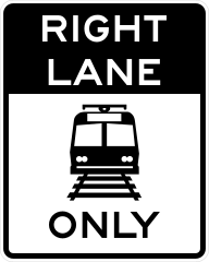 Right Lane Only Sticker - 50+ Color Options!