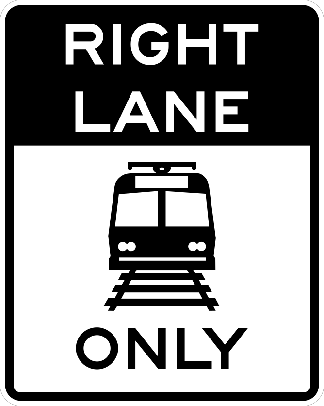 Right Lane Only Sticker - 50+ Color Options!