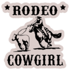 Rodeo Cowgirl Vintage Lettering Sticker