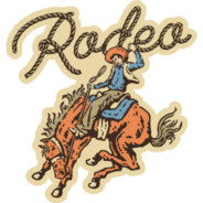 Rodeo Illustration Horse Riding Sticker