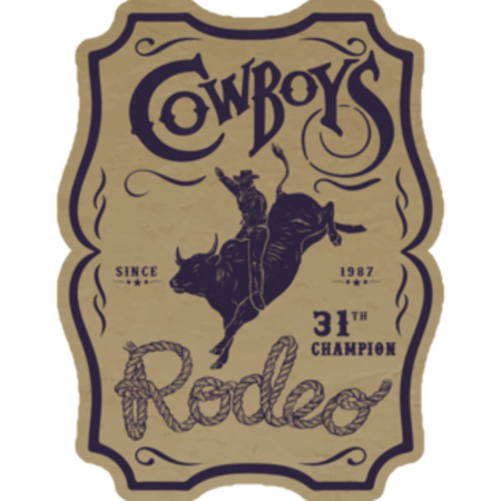 Rodeo Rider Cowboy Art Sticker