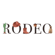 Rodeo Typography Watercolor Sticker