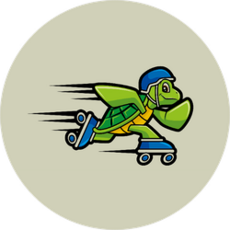 Roller Skating Turtle Sticker
