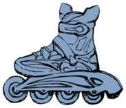 Rollerblade Hand Drawn Sketch Sticker
