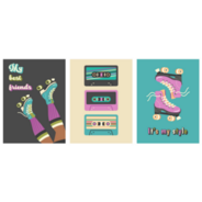 Rollerblading Poster Sticker