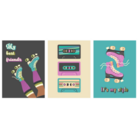 Rollerblading Poster Sticker