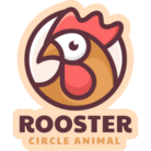 Rooster Mascot Style Sticker