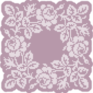 Roses Cross Stitch Sticker